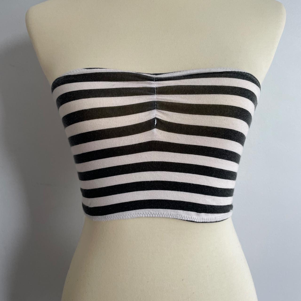Reversible Tube Top. Printed black and white... - Depop