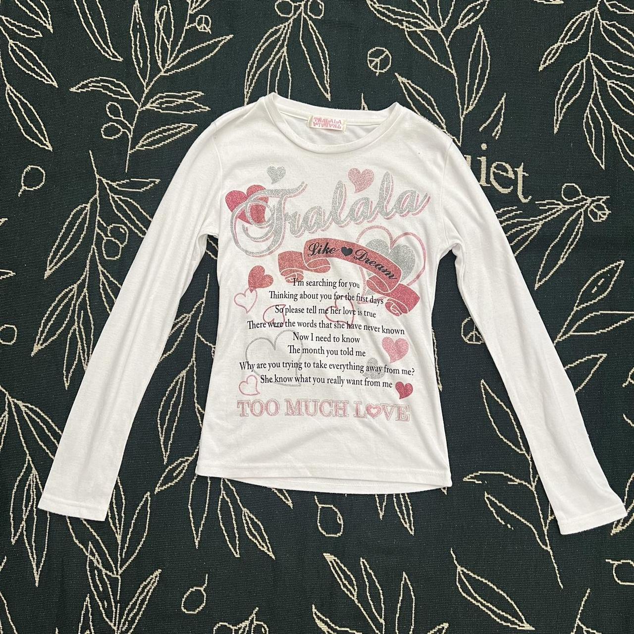 Liz Lisa TRALALA Y2K McBling White Top Cute Y2K... - Depop