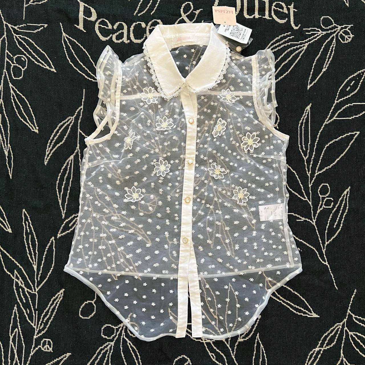 Liz Lisa Sheer Floral Top BNWT There are flowers... - Depop