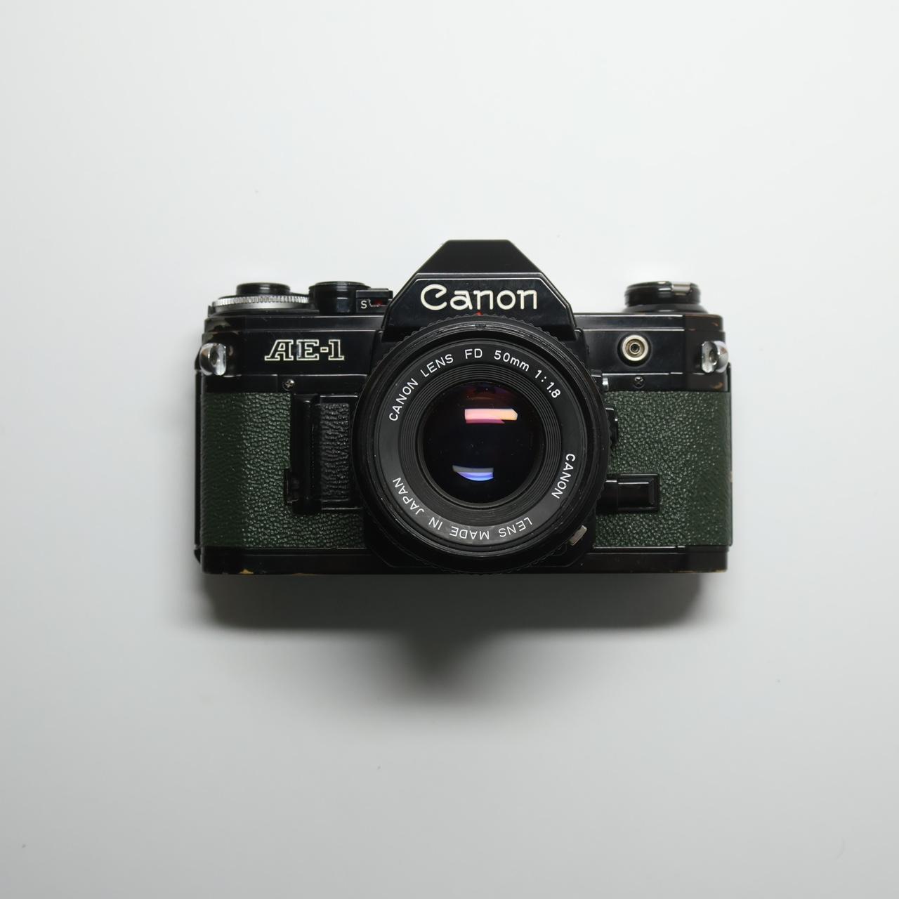 Canon AE-1 - British Racing Green 35mm SLR Film... - Depop