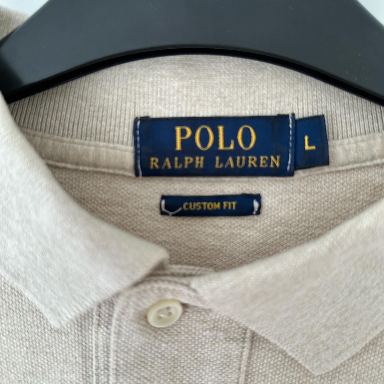 Polo Ralph Lauren Men’s polo shirt Size Large Cream... - Depop