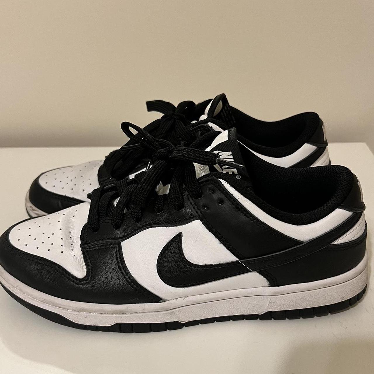 Nike Dunk Low White Black Crease in both pair of... - Depop