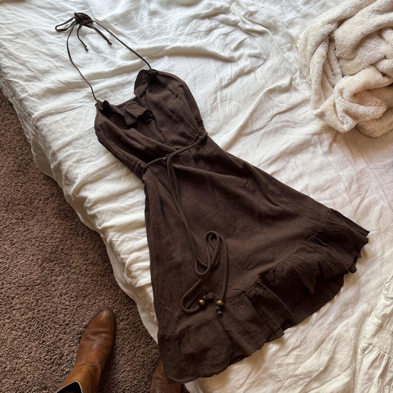 Western boho brown dress Good condition So cute and... - Depop