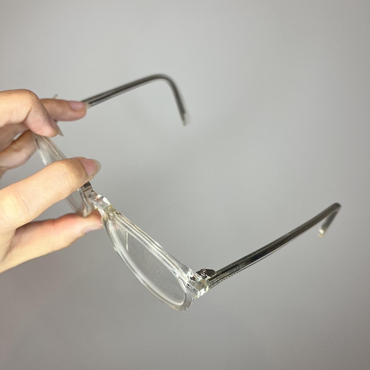 Clear plastic Warby Parker glasses with keyhole nose... - Depop