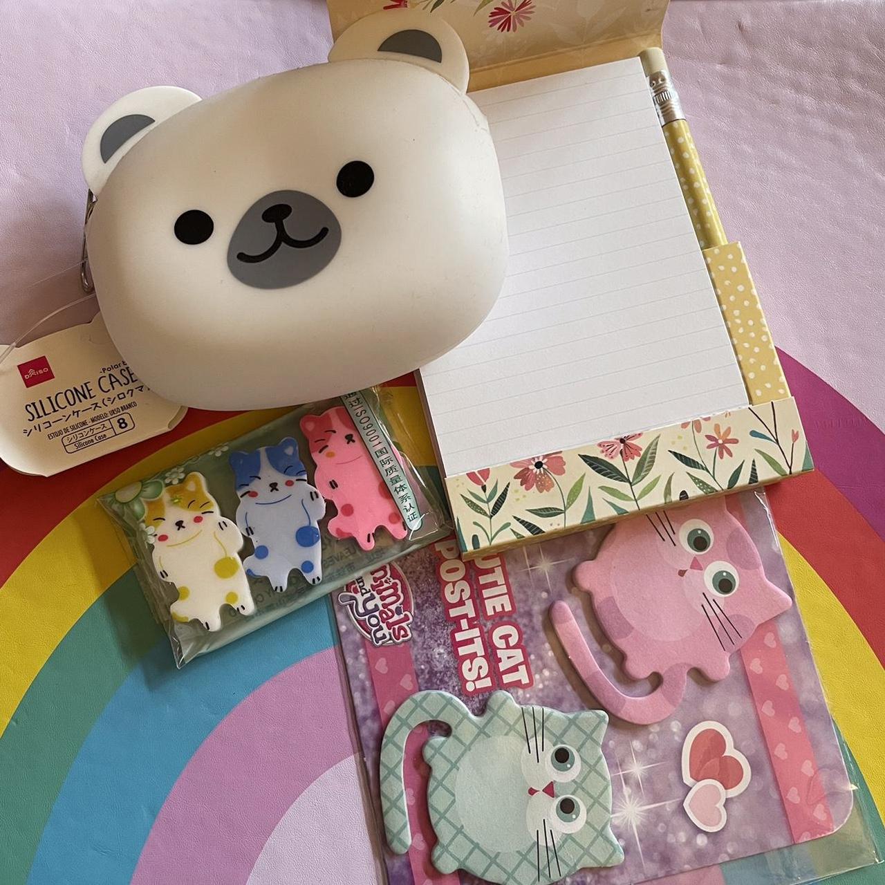 Cute stationery bundle! Puffy polar bear silicon... - Depop
