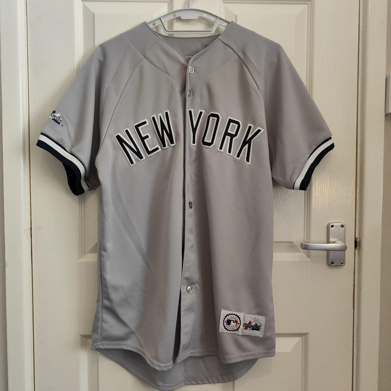 New York Yankees alternate grey jersey. Majestic... - Depop