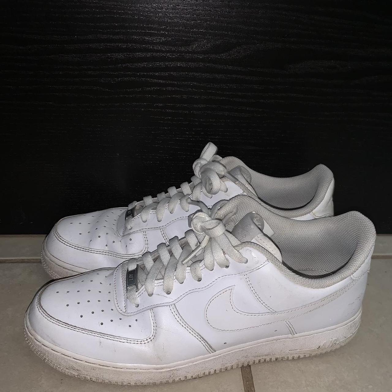 Air force 1s white Just a bit creased - Depop