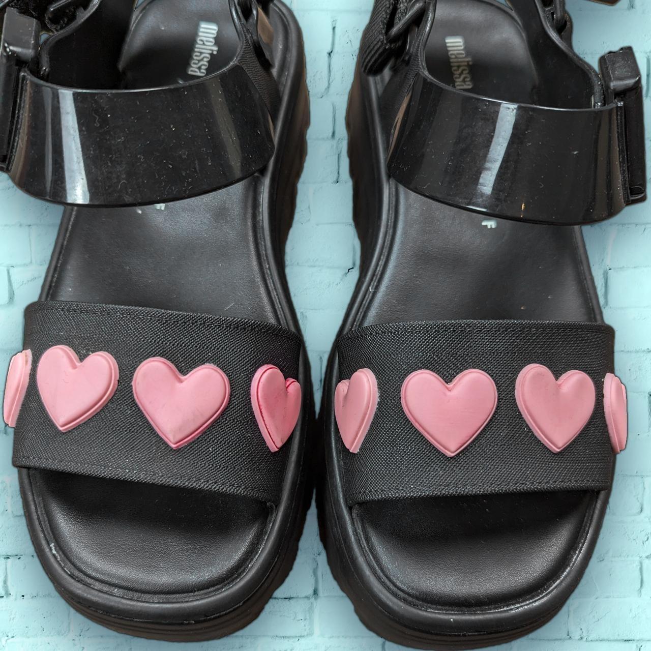 Melissa x Lazy Oaf Black & Pink Kick Off... - Depop