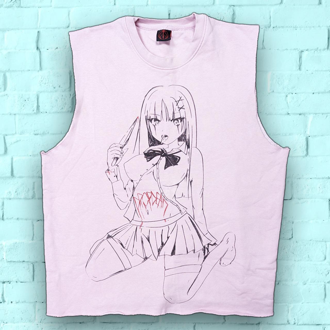 Drop Dead Runaway Vest Cut-off fleece sweatshirt... - Depop