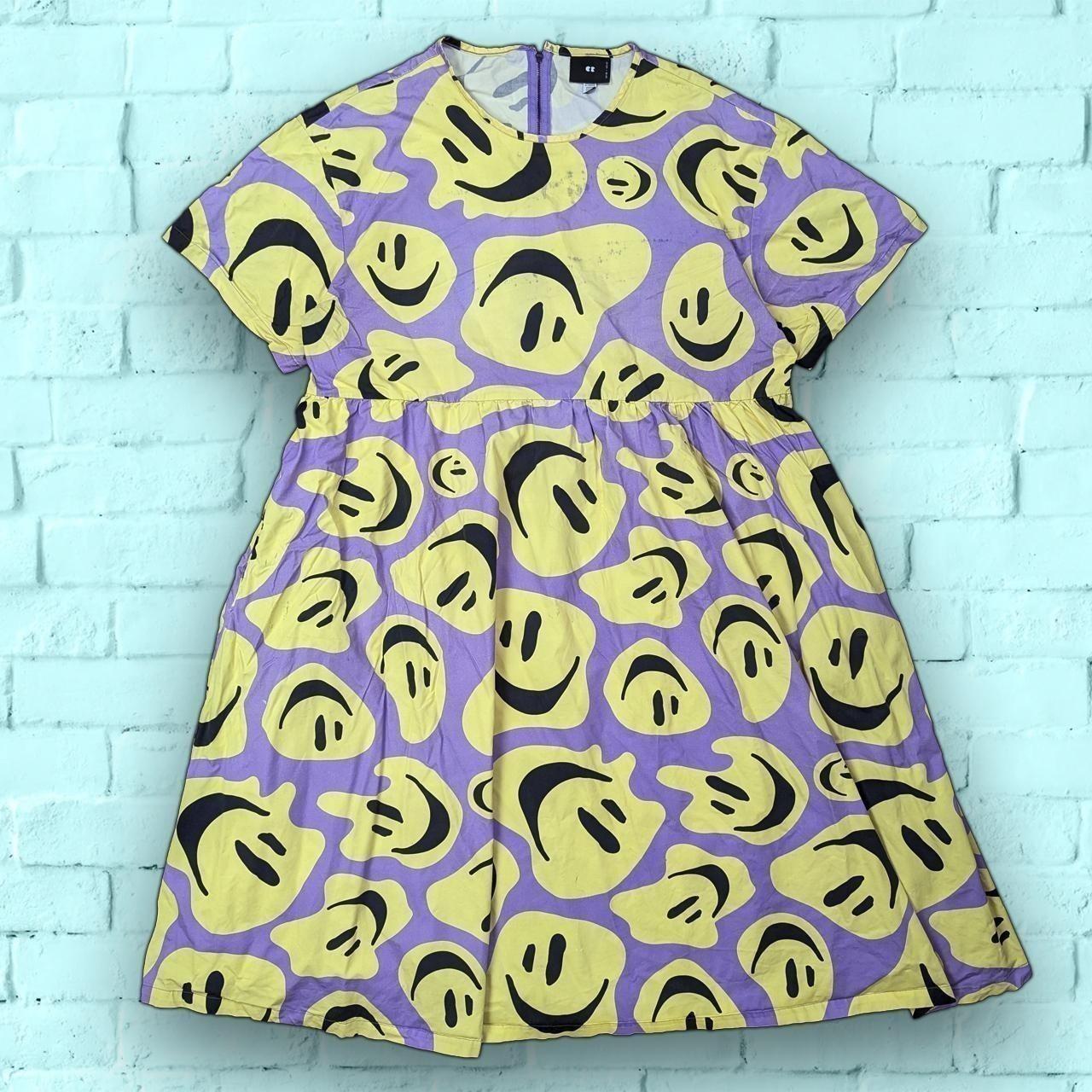 Lazy Oaf All The Smiles Smock Dress I’ve plastered... | Depop