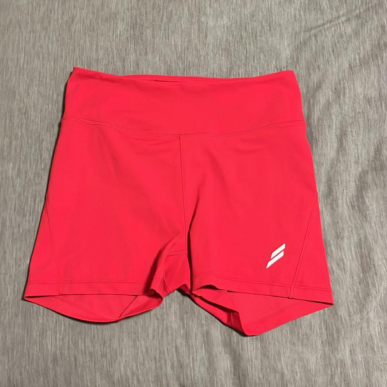DoYouEven cherry red bike shorts Fit size 8-10 - Depop