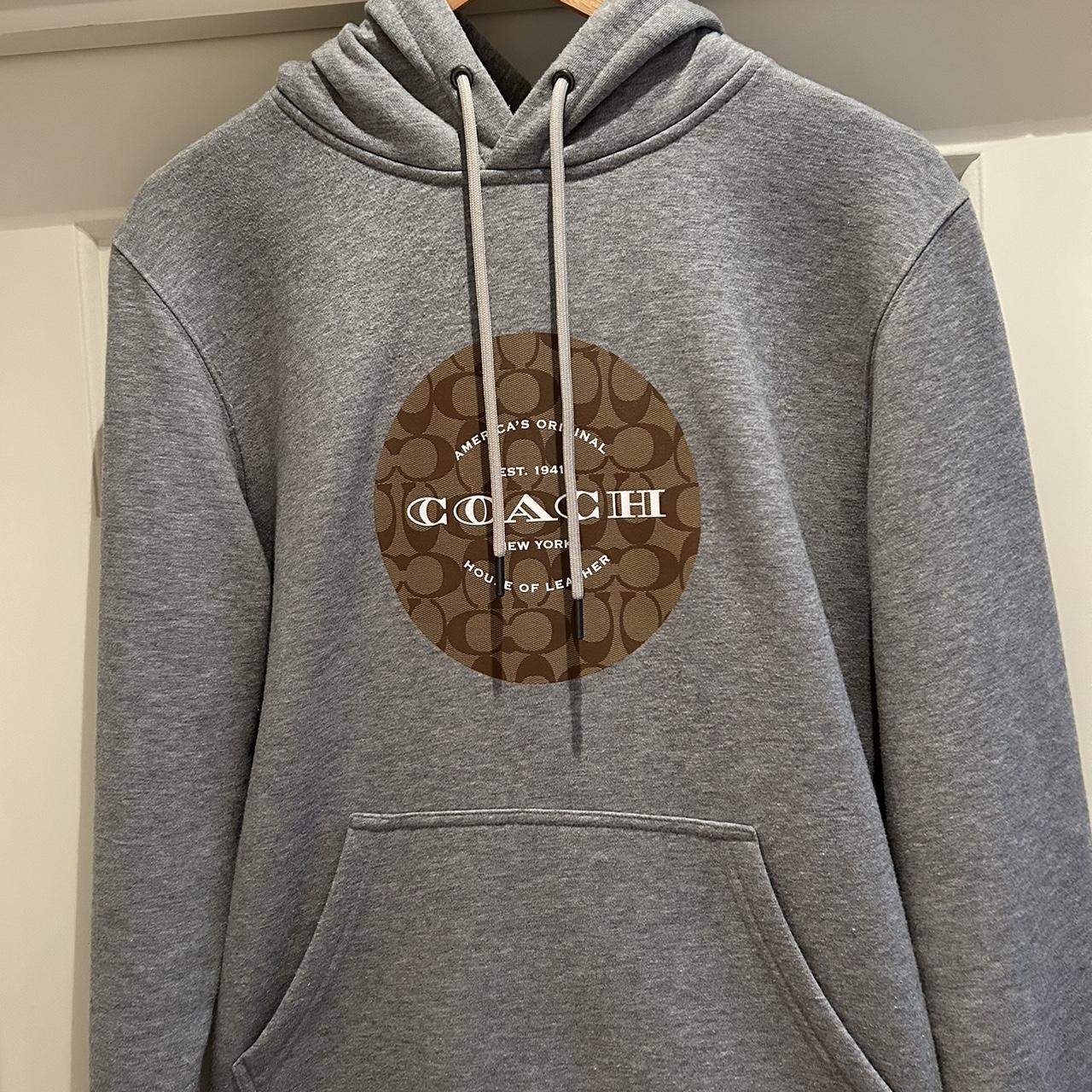 Grey Coach hoodie Size small Worn a few times in... - Depop