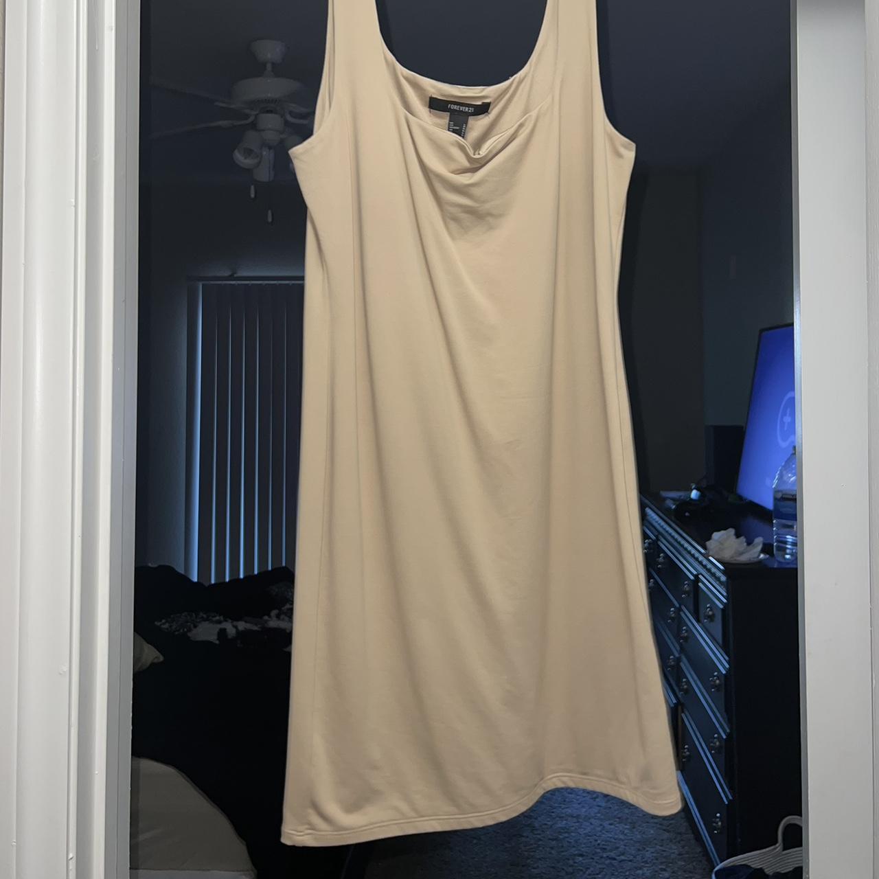 bodycon tan mini dress - Depop