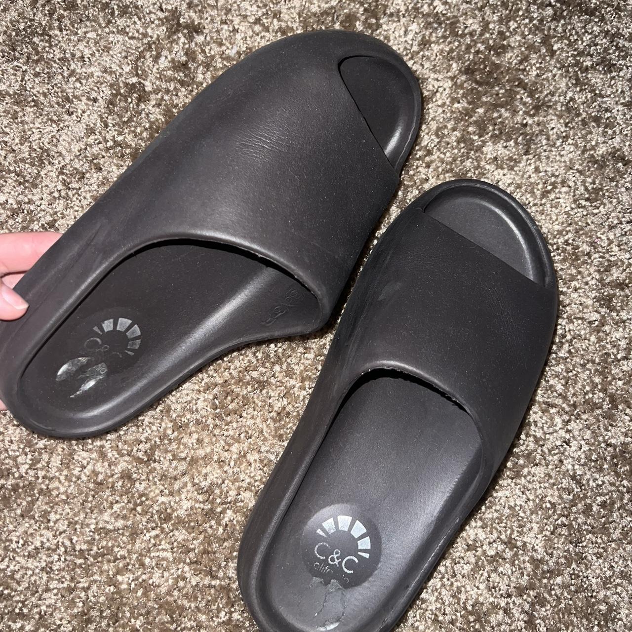 brown slides - Depop