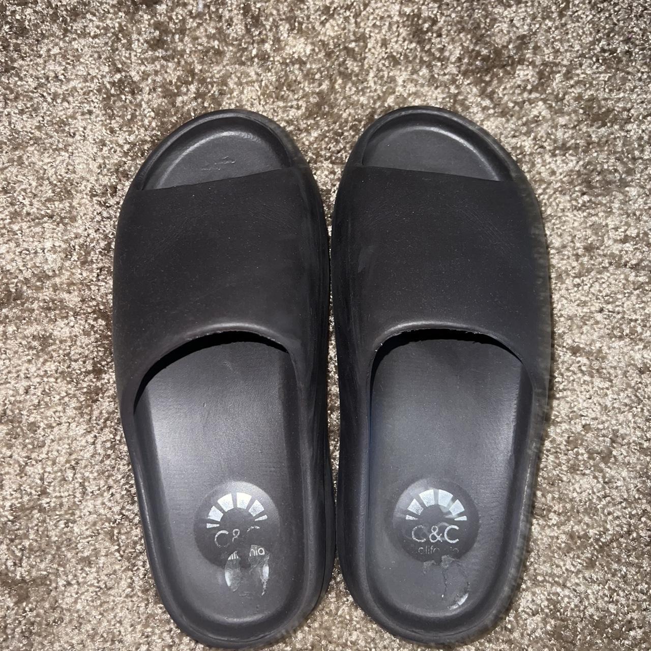 brown slides - Depop