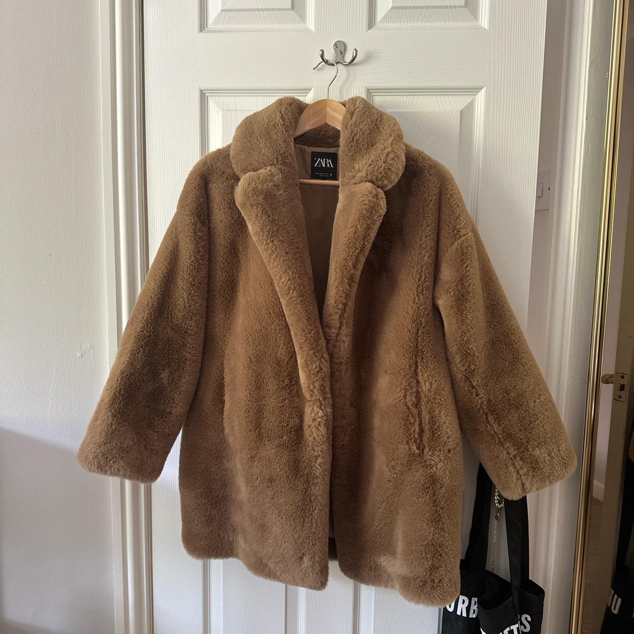 Zara brown faux fur coat. Brand new without tags.... - Depop