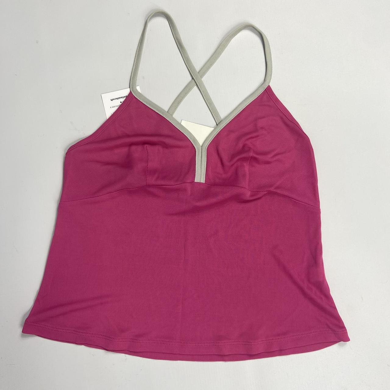 Super cute pink cami vest top Super nice stretch... - Depop