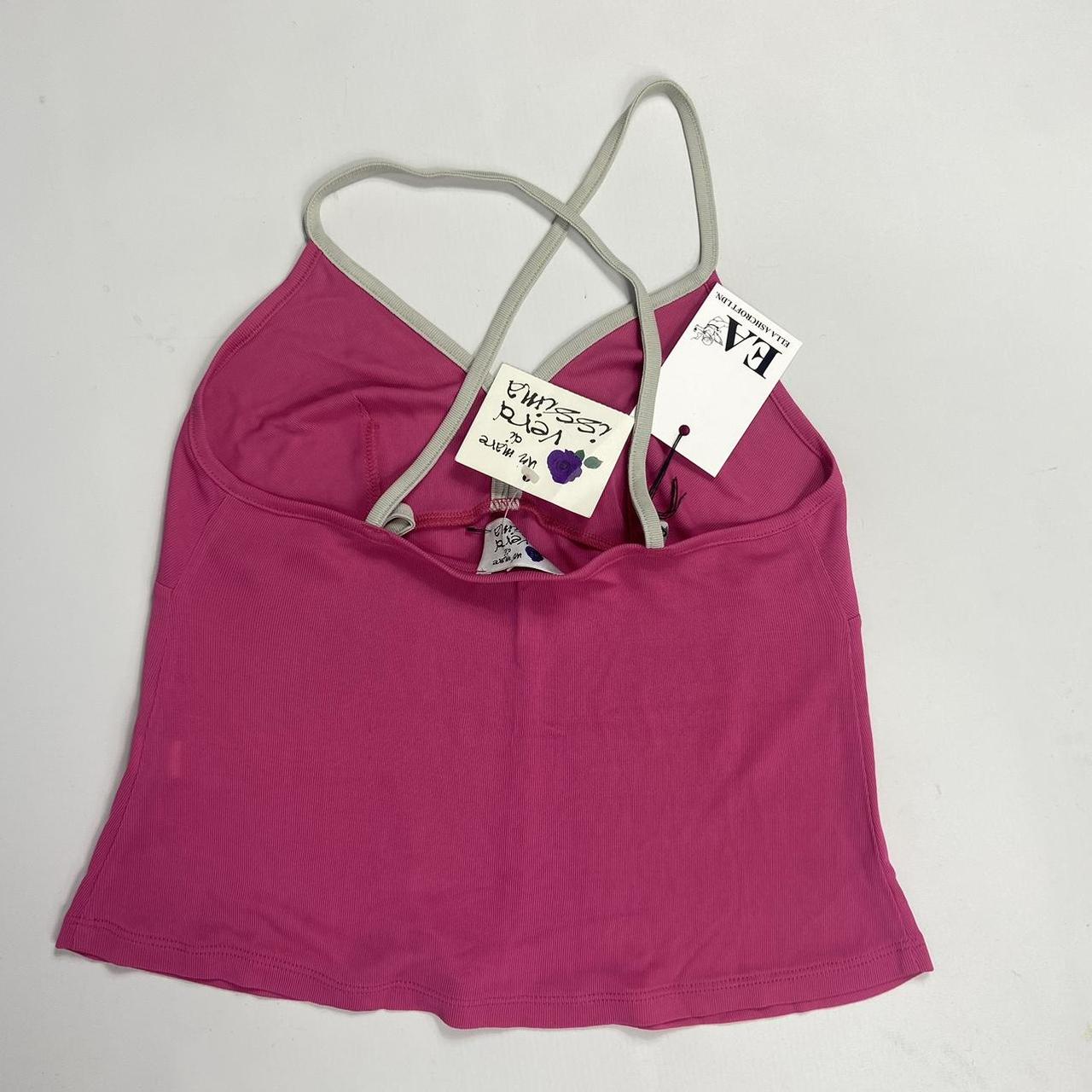 Super cute pink cami vest top Super nice stretch... - Depop