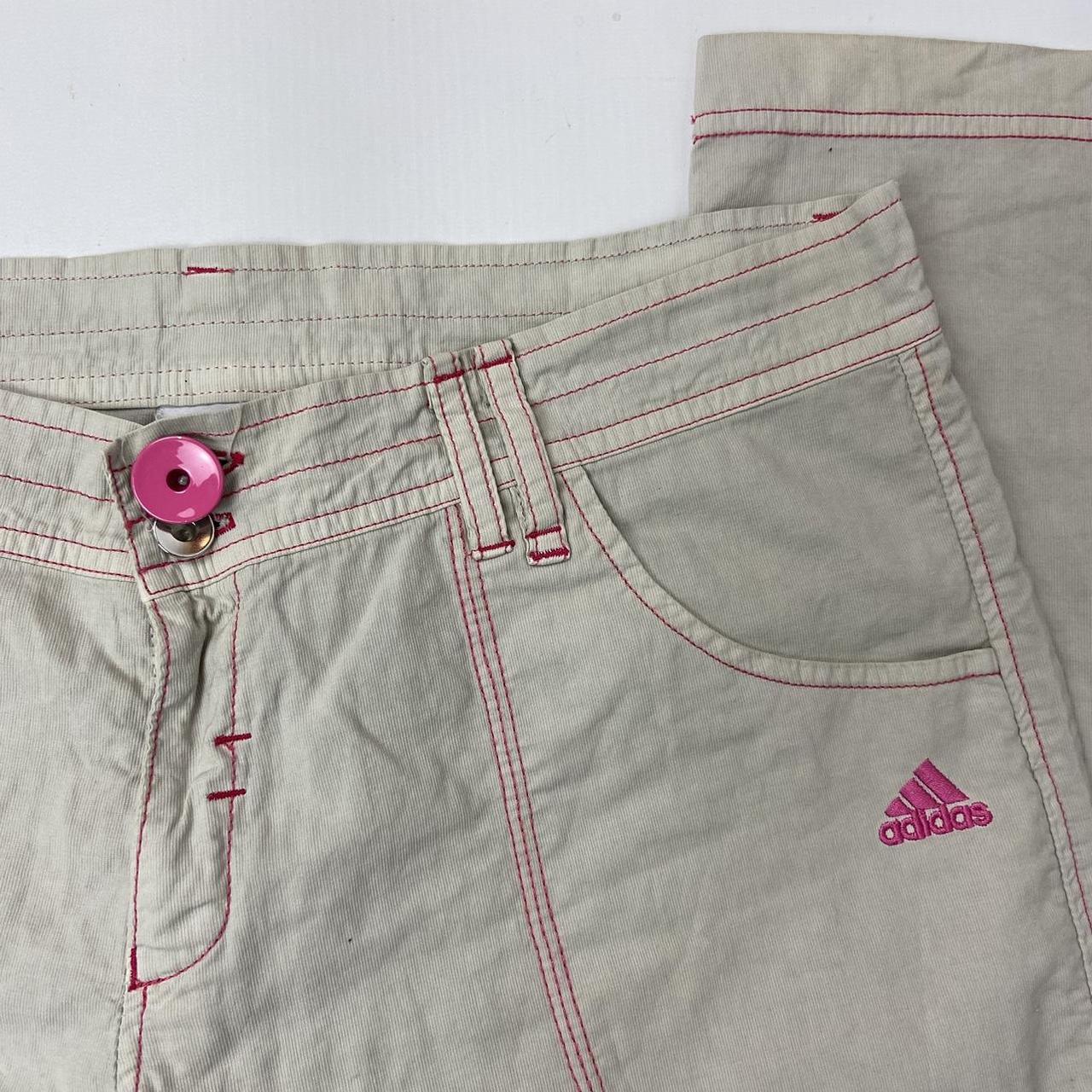 Light green / beige Adidas low rise straight leg... - Depop