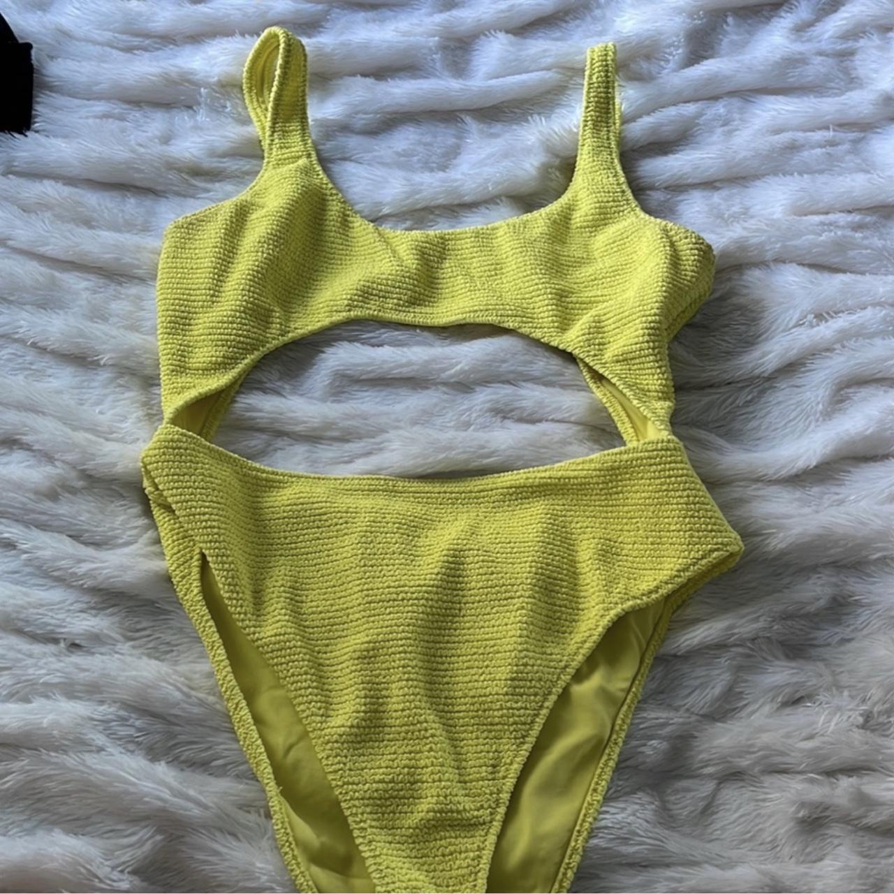 Yellow Pacsun One Piece With Cut Outs Depop