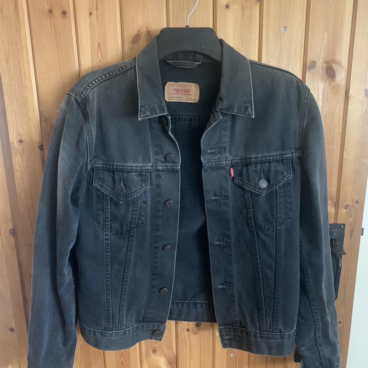 Levi’s - vintage black denim jacket The right... - Depop