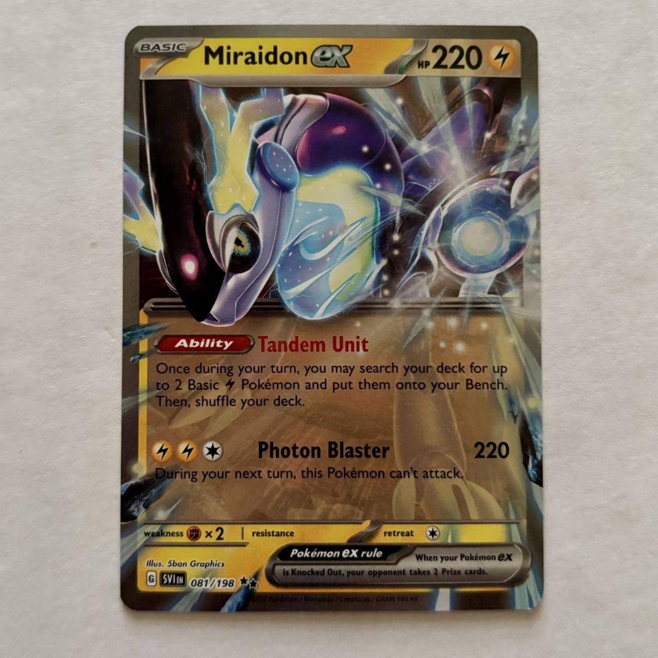 SV: Base Set Miraidon ex Double Rare Pokemon card.... | Depop