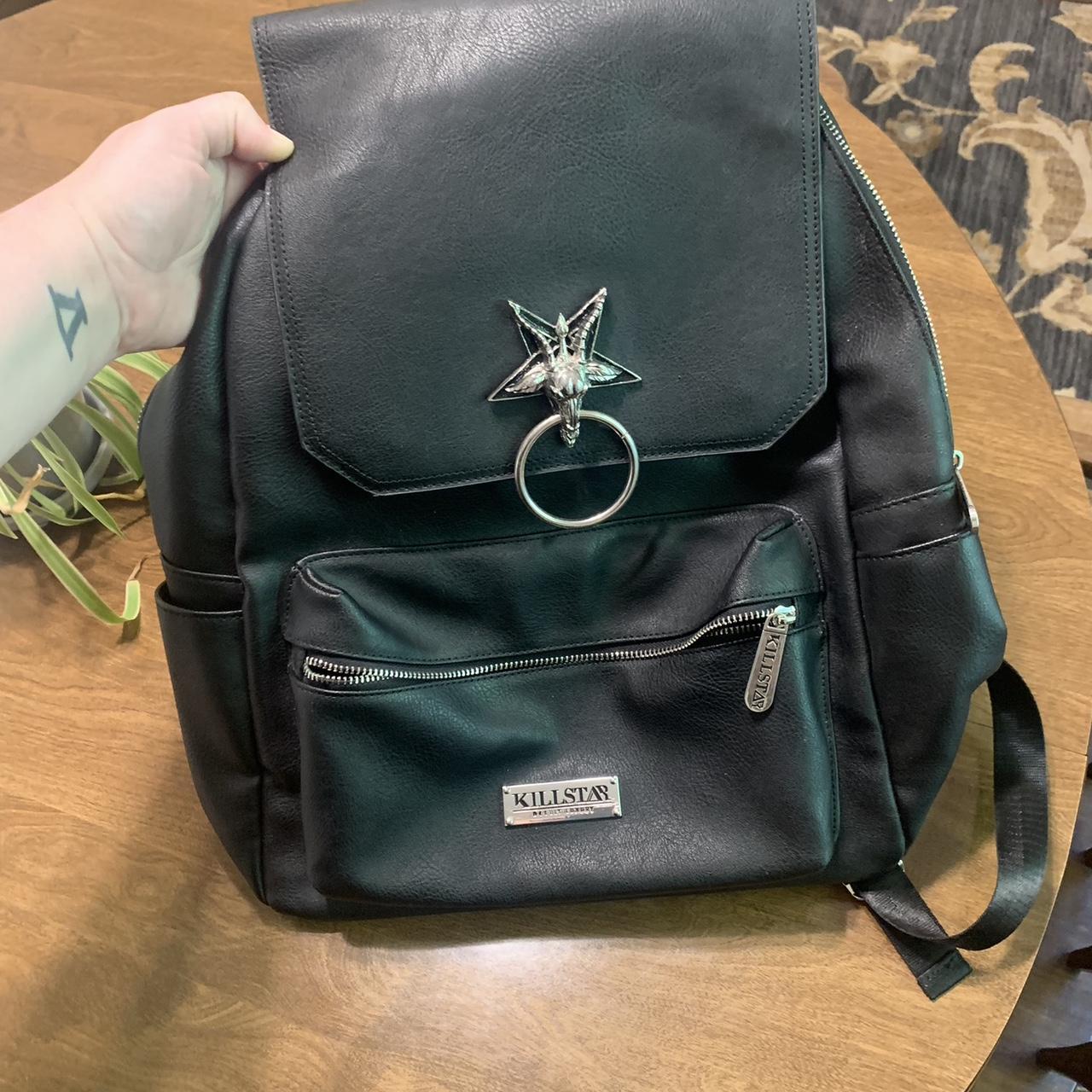 Killstar Black baphomet backpack. Only used a few... - Depop
