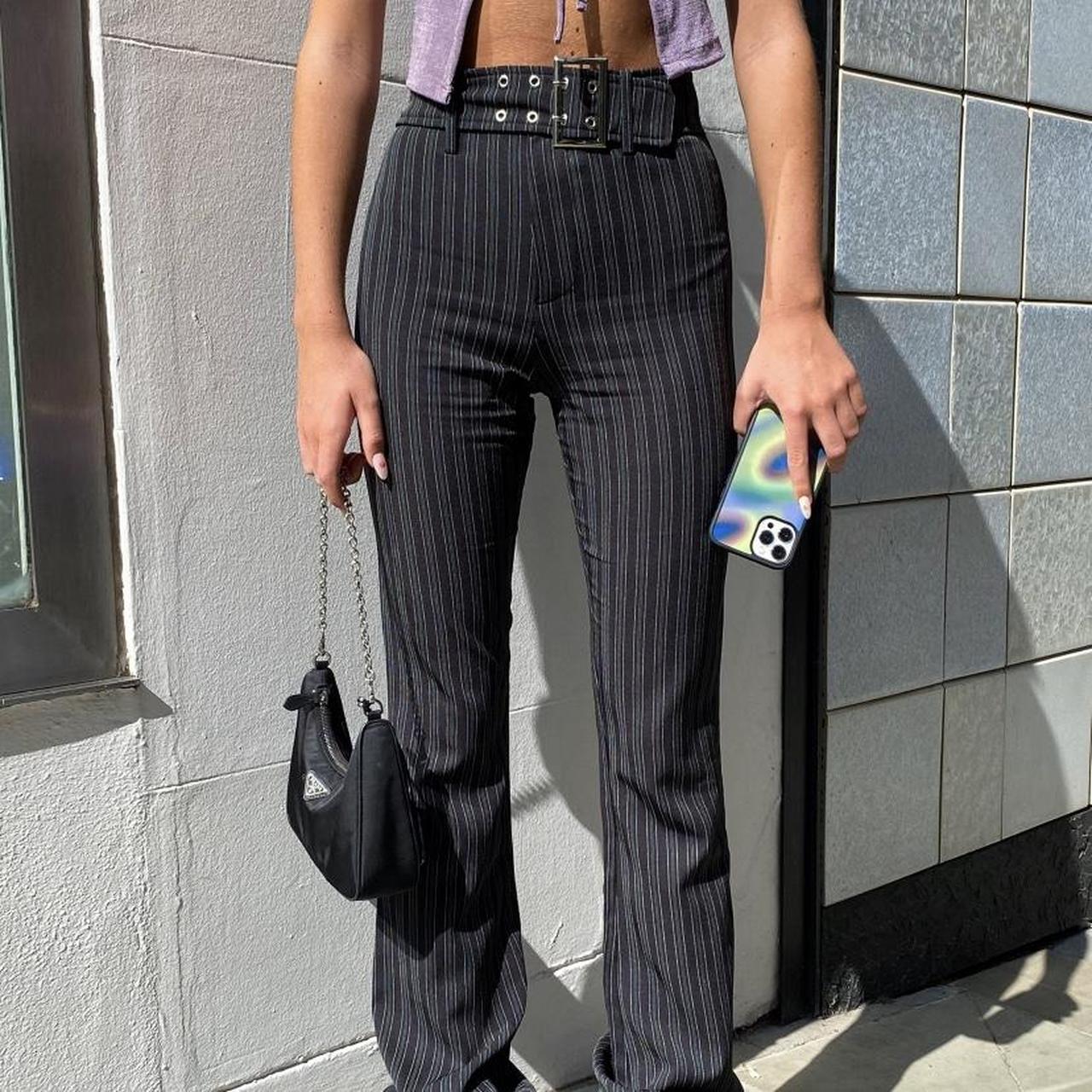 Motel Rocks x Olivia Neil Zocha Pinstripe Pants -... - Depop