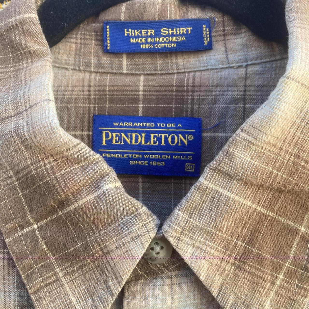 Pendleton Men's Brown and Tan Shirt | Depop