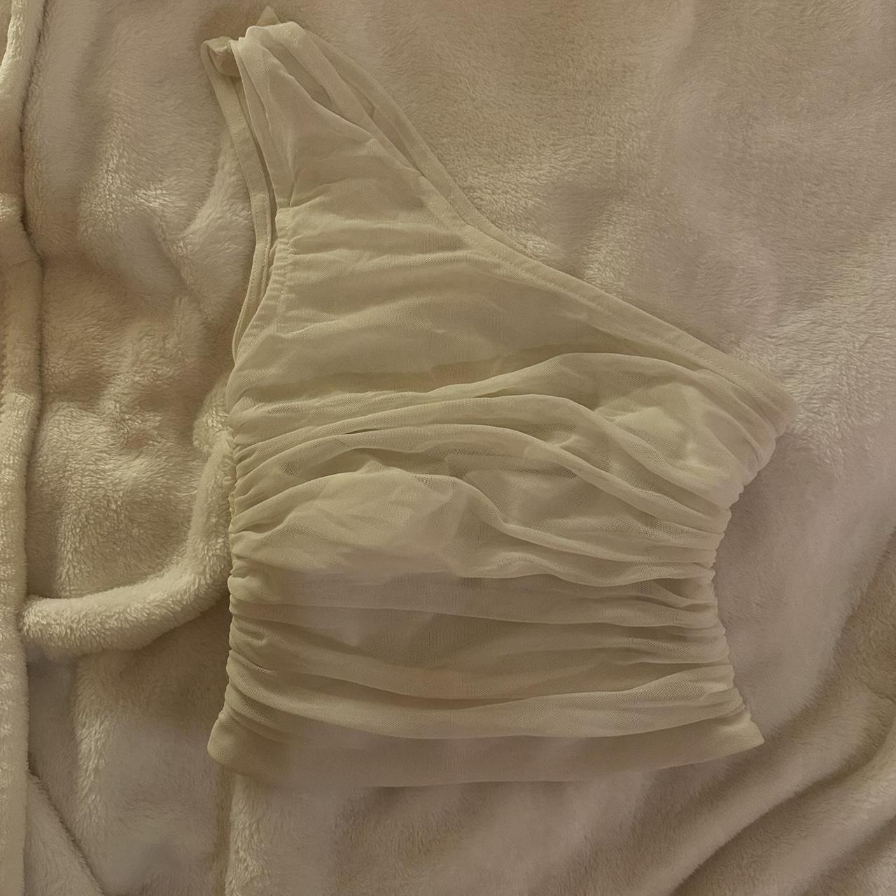 Tiger mist mesh one shoulder top. Size small but... - Depop