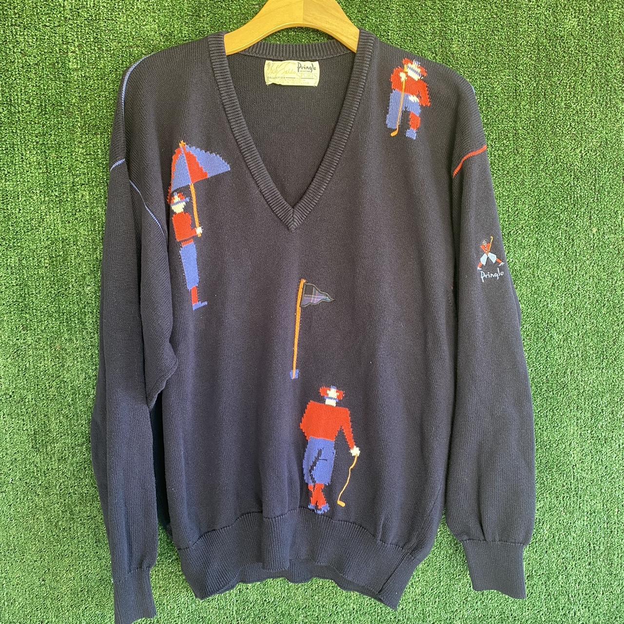 Vintage Golf Cardigan Pringle Brand Scotland... - Depop