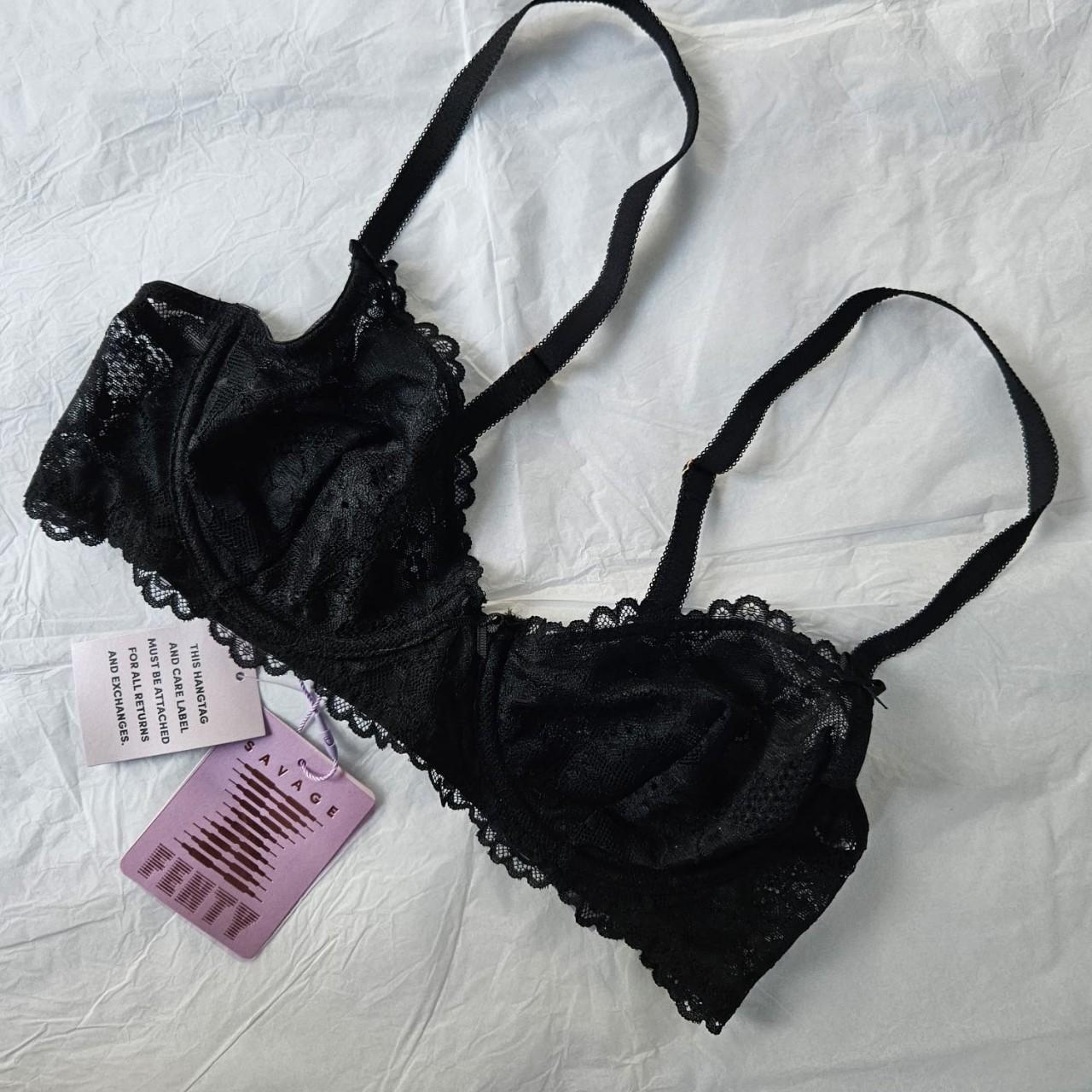 Black lace x mess bra - 34B. Never been worn, label... - Depop