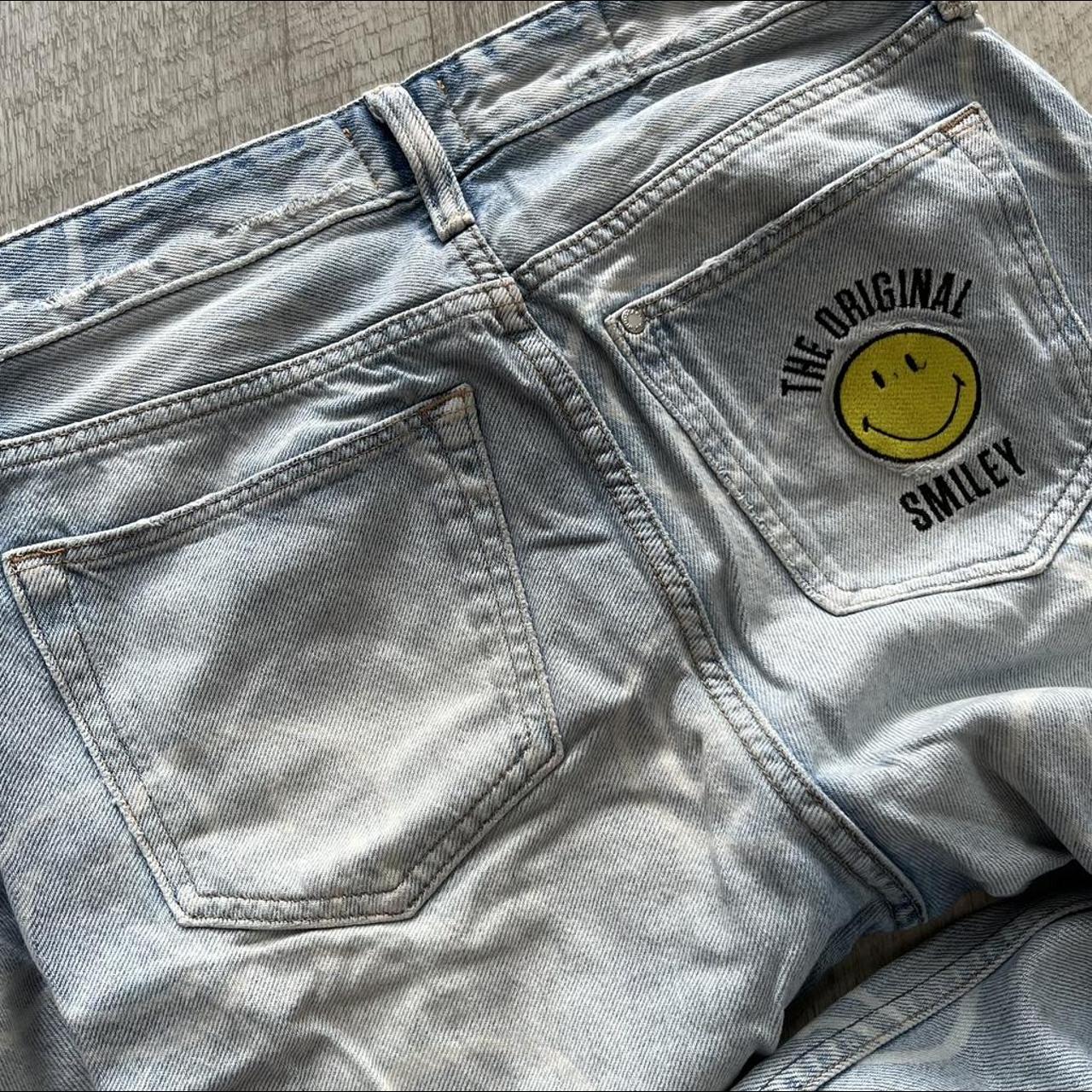 H&M x Smiley light wash jeans Worn a bit but super... - Depop