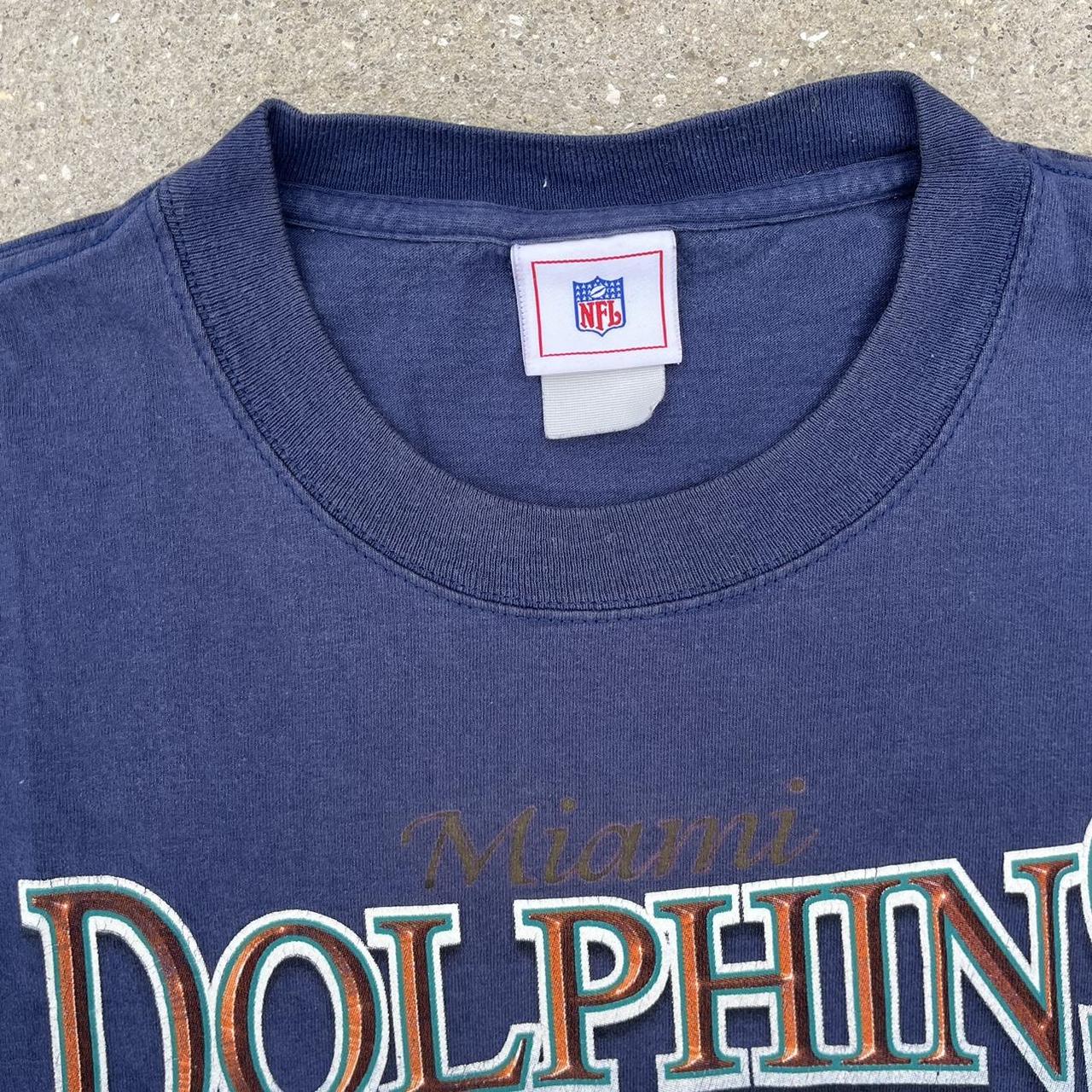 Miami Dolphins Graphic Tshirt size L/XL (fits like... - Depop