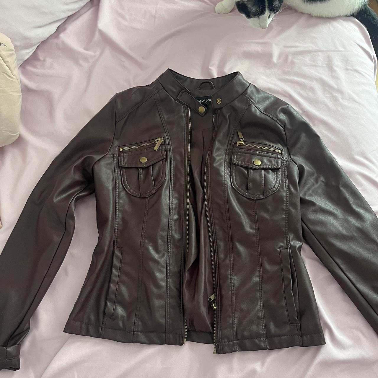 New look leather jacket - Depop