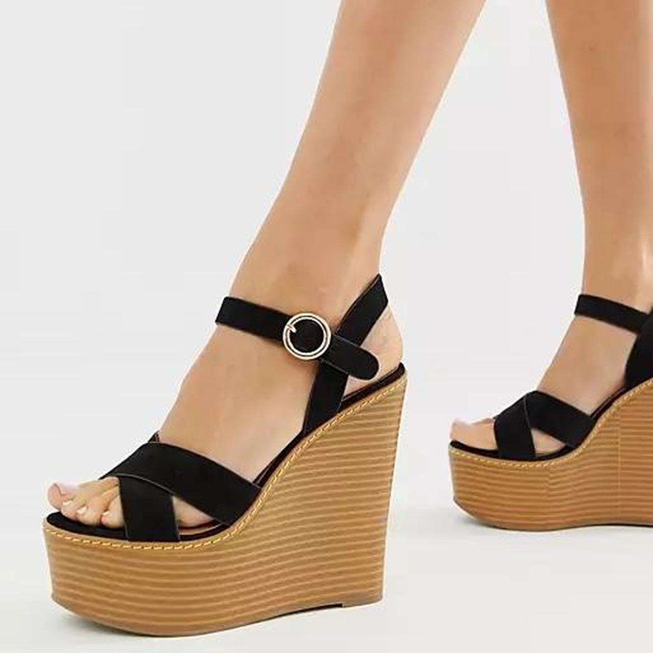 ASOS Talia wedge. Wide fit. Worn once - Depop