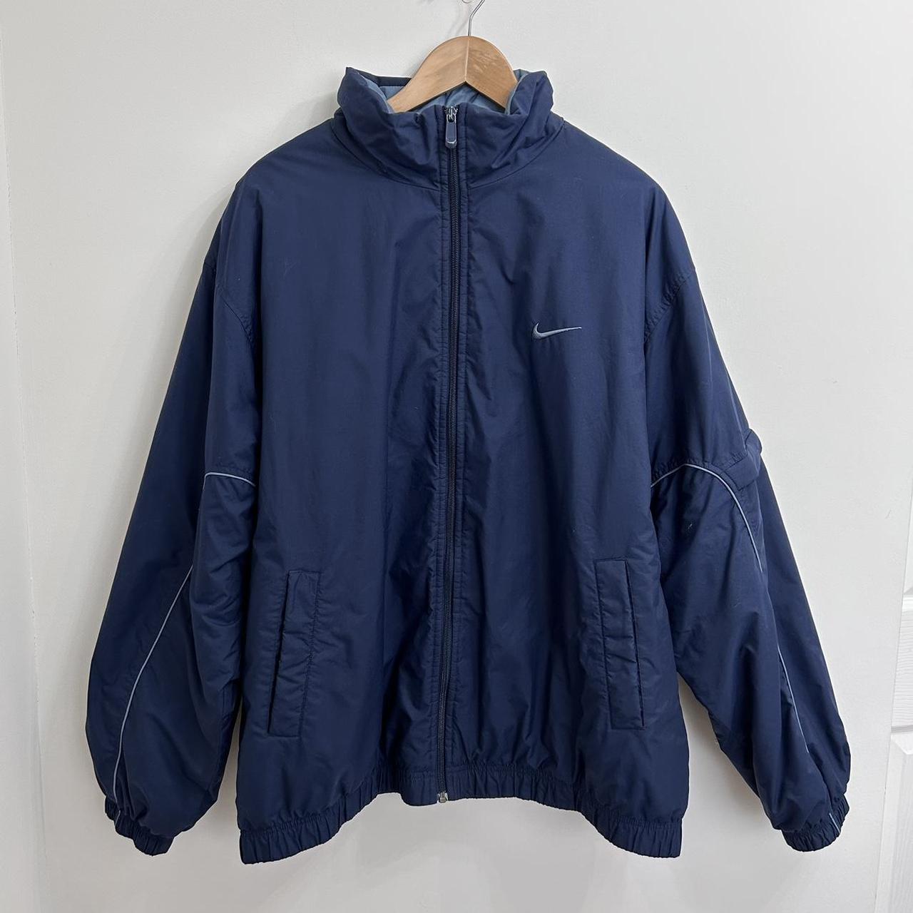 Vintage Nike Jacket Embroidered Logo Size: XL... - Depop