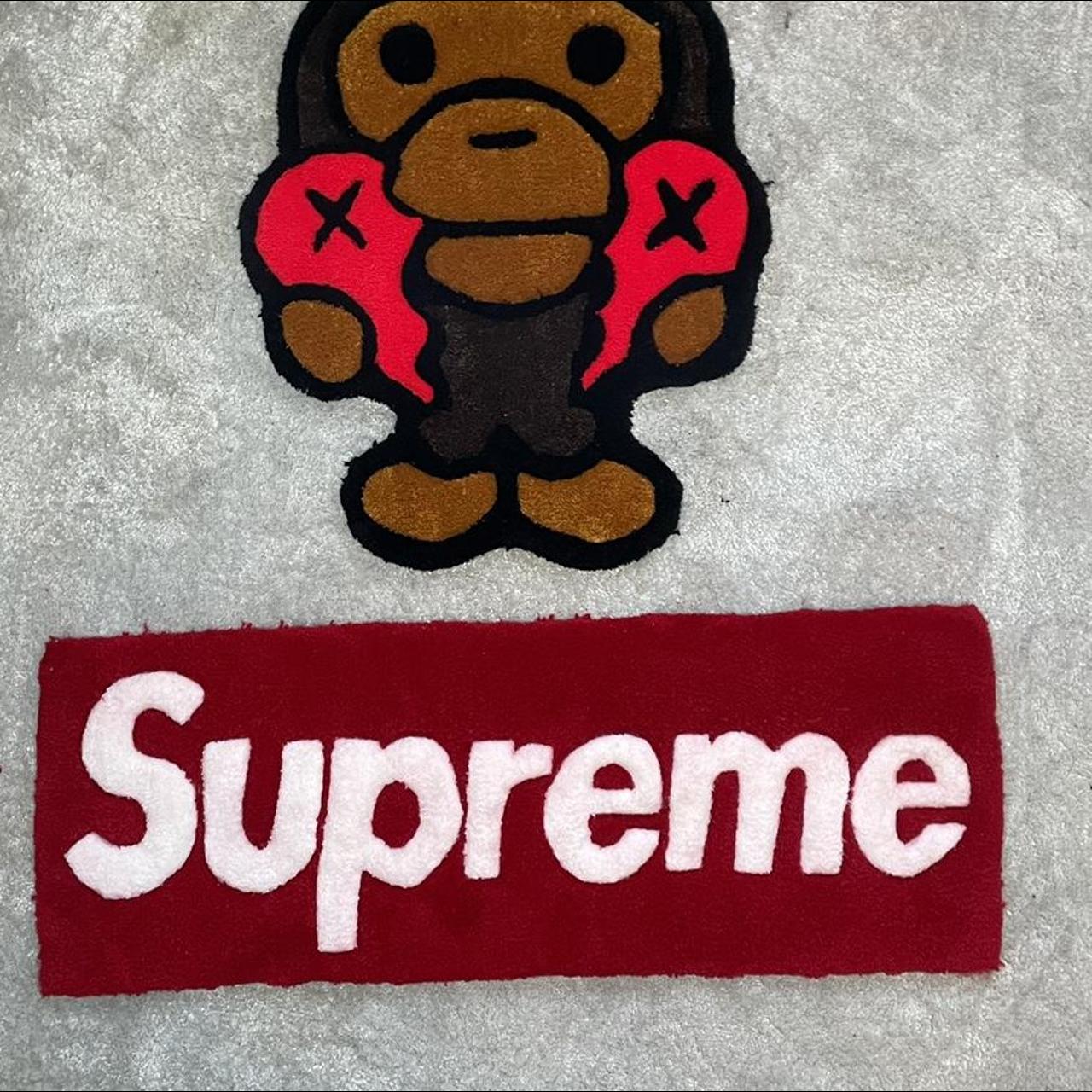 Supreme Logo Tufted Rug - Custom rug - Hand made -... - Depop