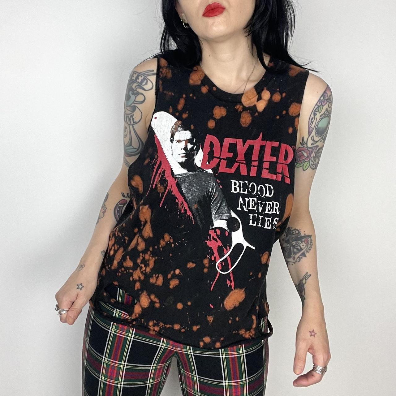 DEXTER MORGAN tv show customised t-shirt. Bleached... - Depop