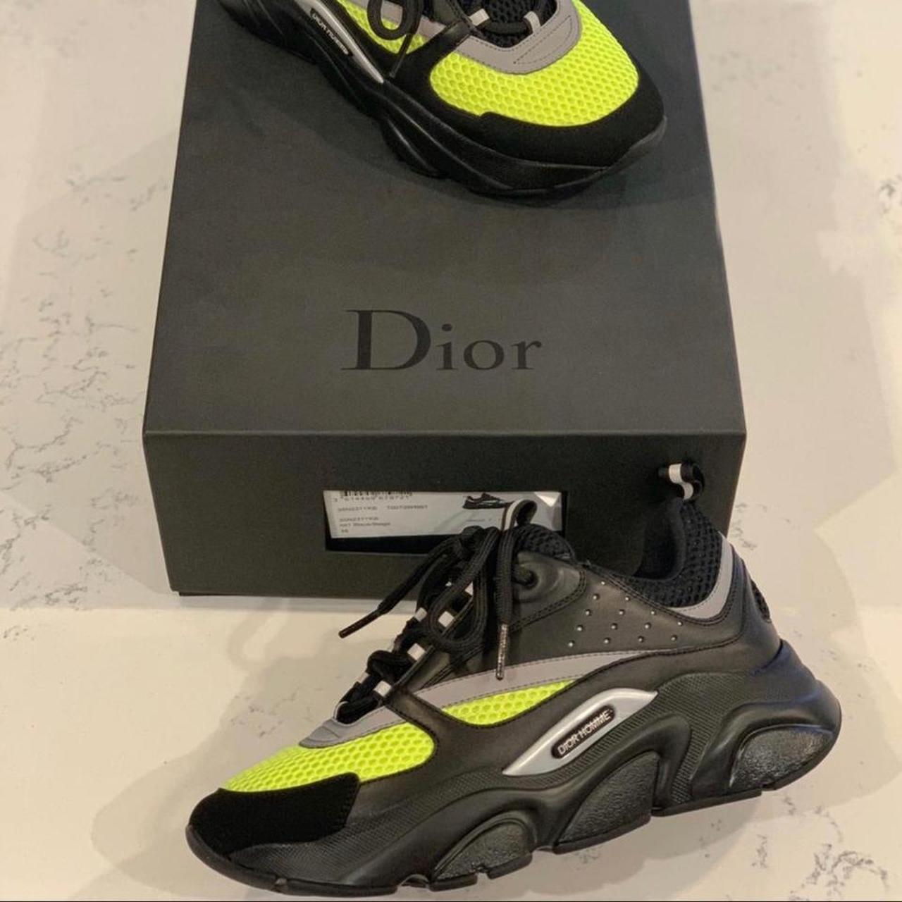 Christian Dior B22 Black/Neon Yellow (Volt)... - Depop