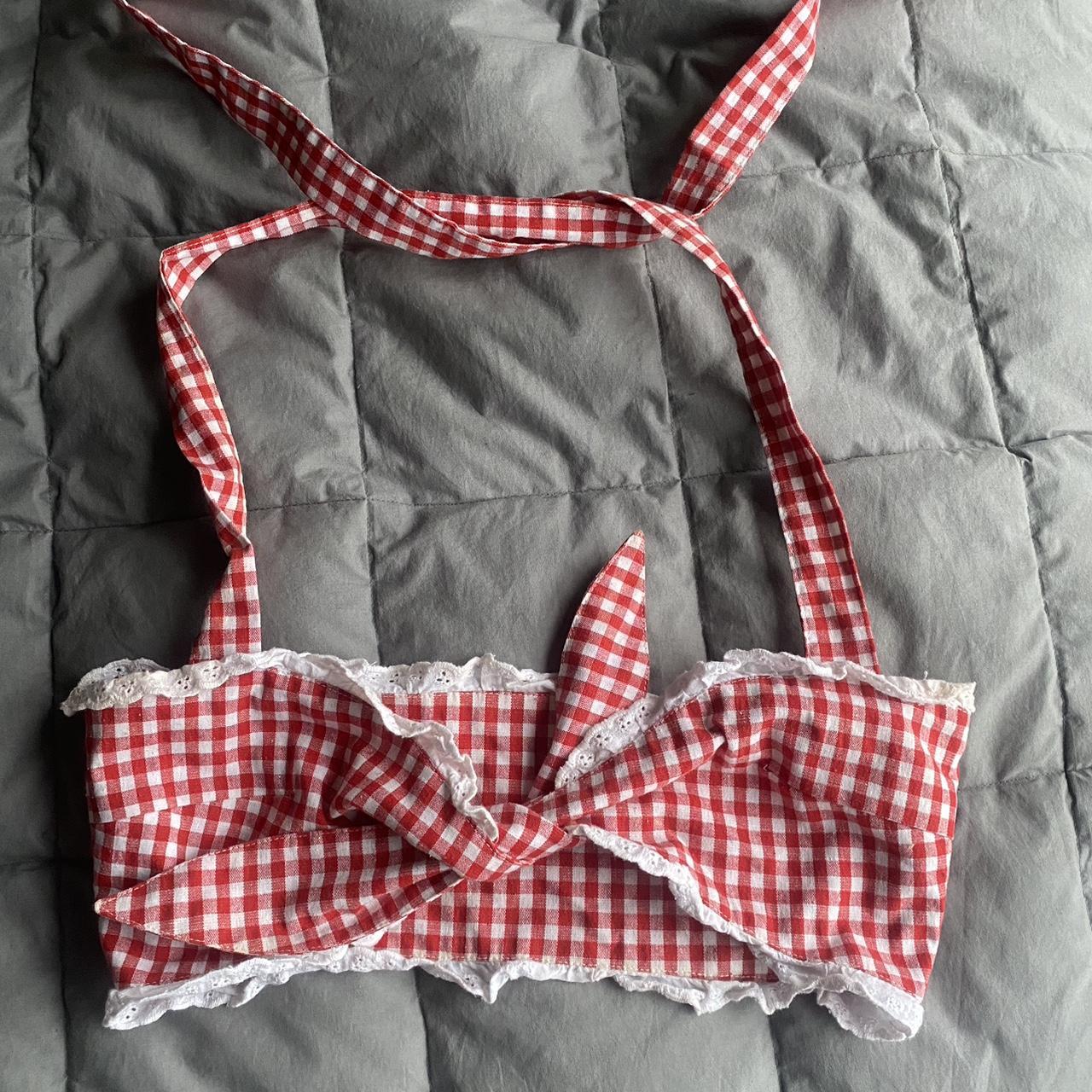 Beginning boutique red checkered top. So cute for a... - Depop