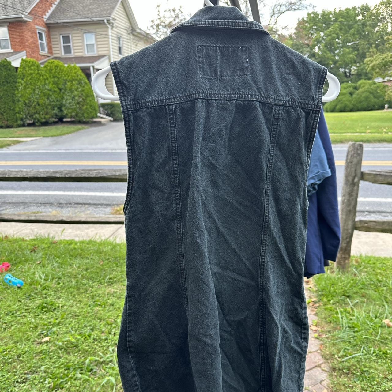 Revolt Brand Black Denim Button up Dress.. Size... - Depop