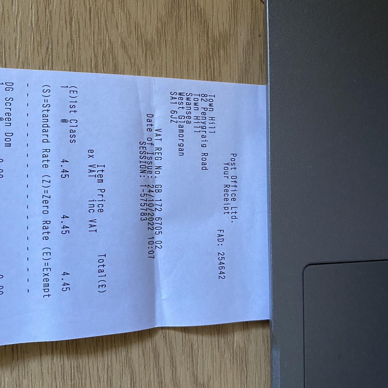 receipt 🧾 - Depop