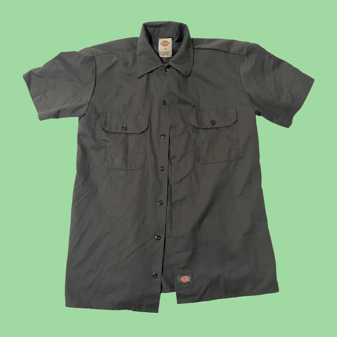 Dickies Button Up Work T Shirt Shop Tee Size Depop