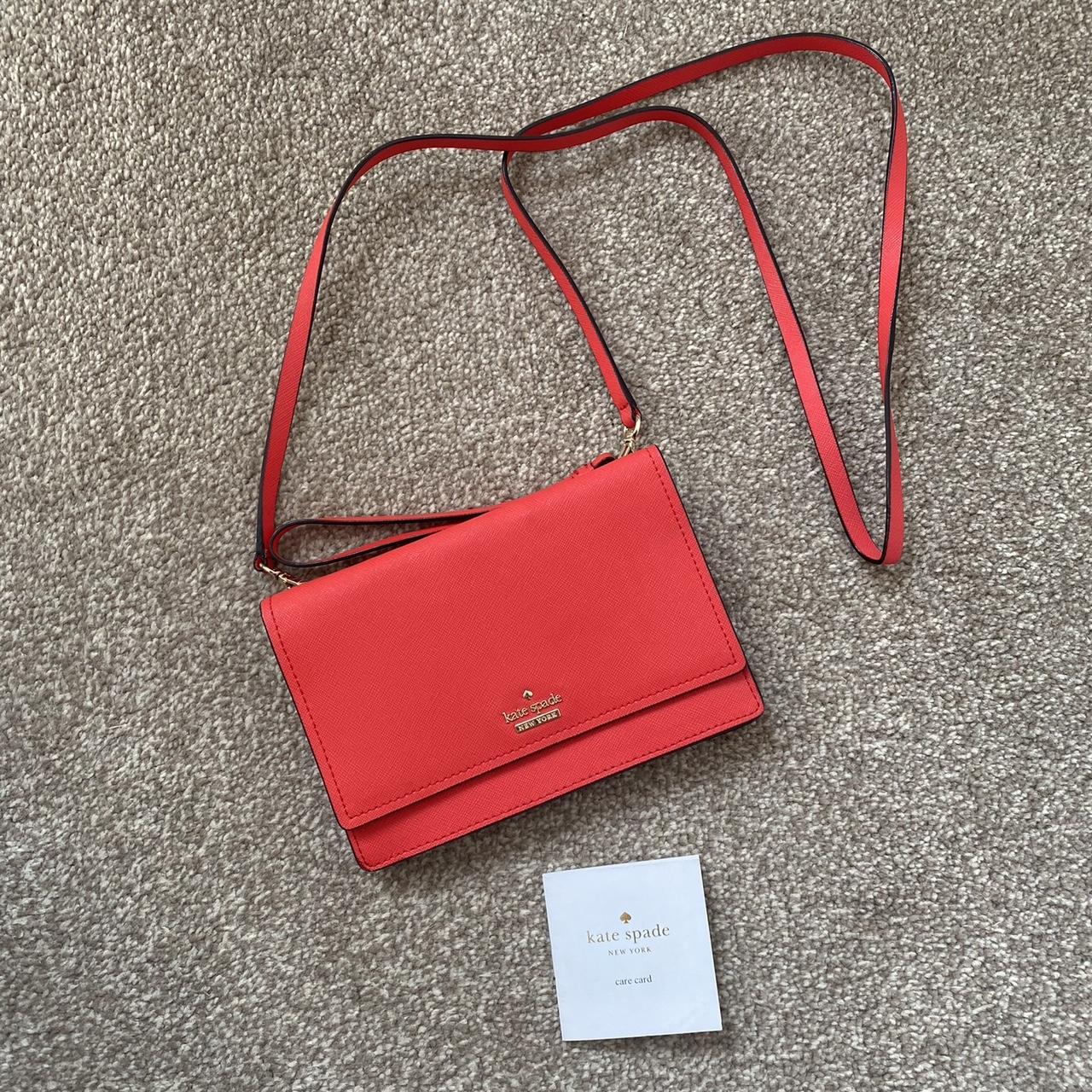 Kate Spade New York red mini wallet with strap Never... - Depop