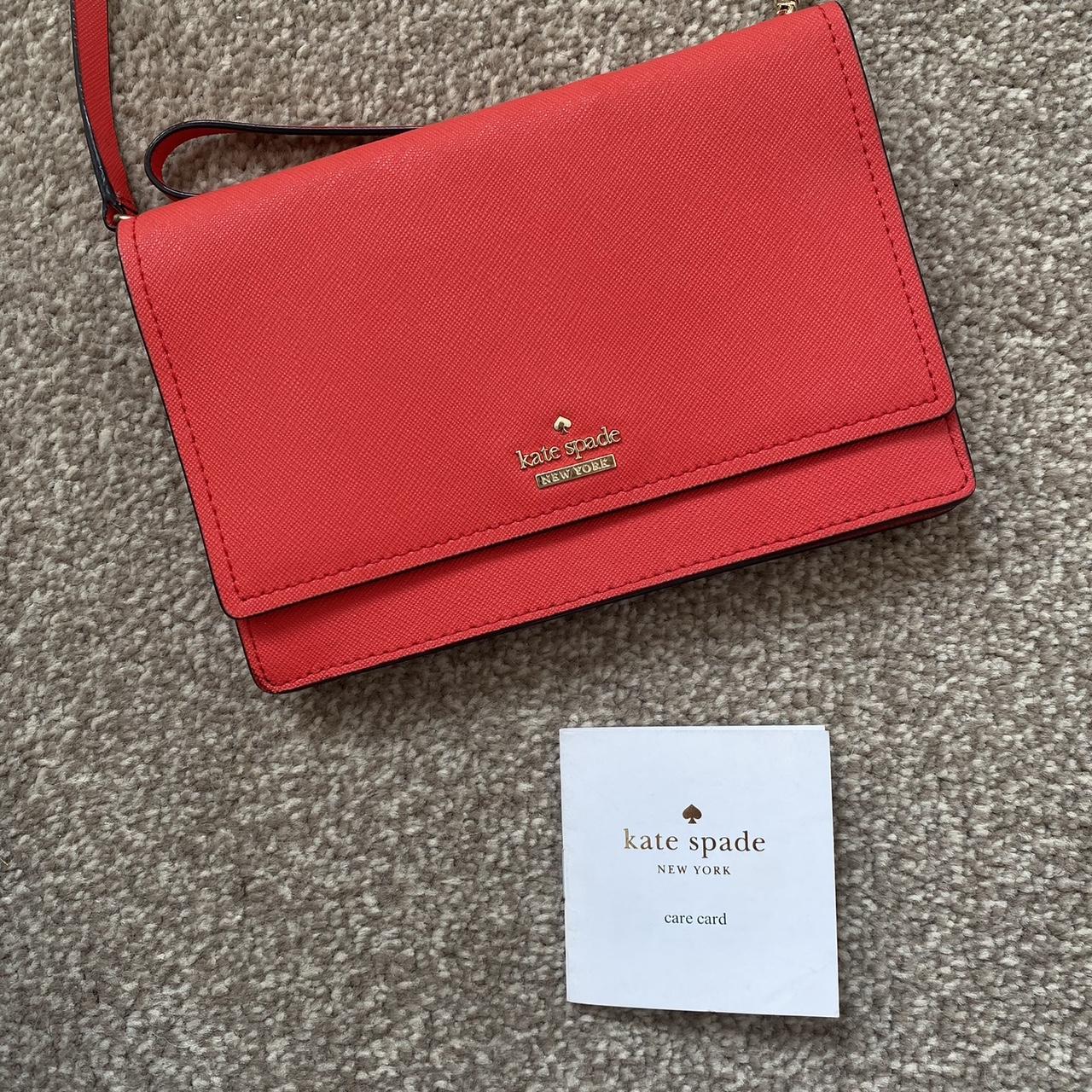 Kate Spade New York red mini wallet with strap Never... - Depop
