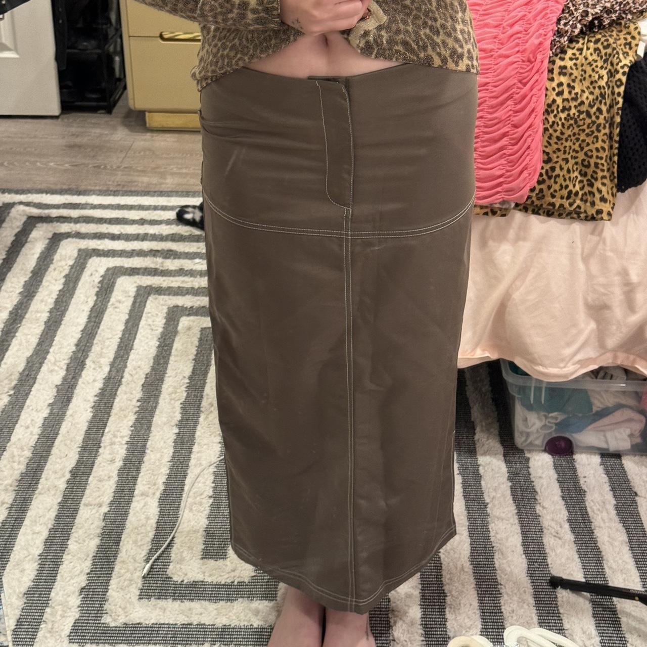 Lioness grey maxi skirt. So cute! Can dress down or... - Depop