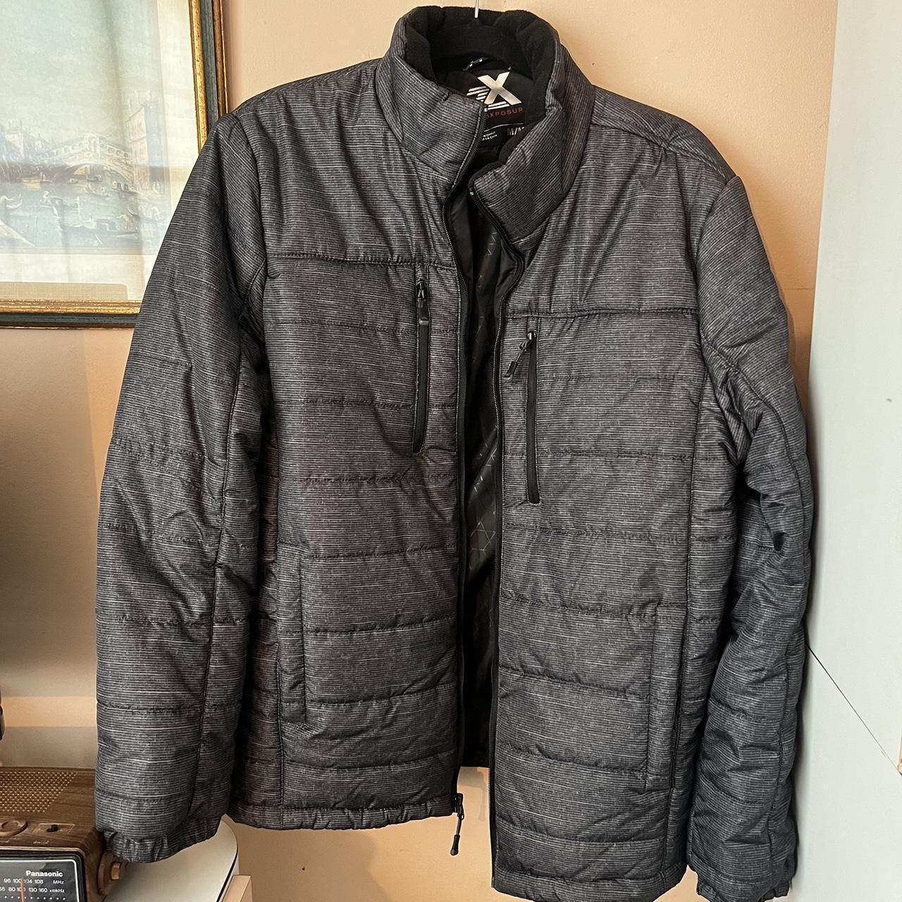 ZeroXposur men’s gray puffer jacket. Size medium,... - Depop