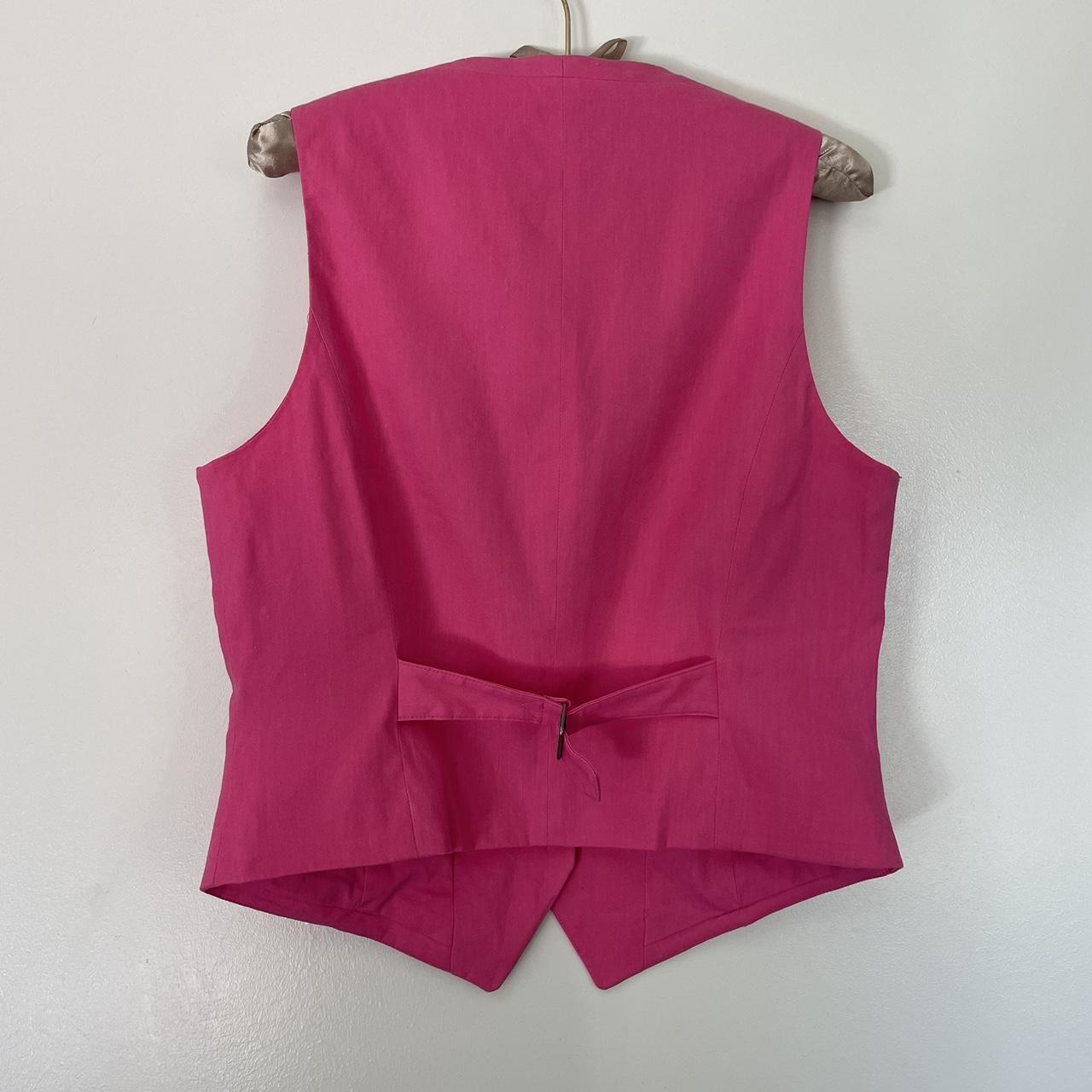 Rag & Bone Priya Linen Vest in Pink size 8 Fabric:... - Depop
