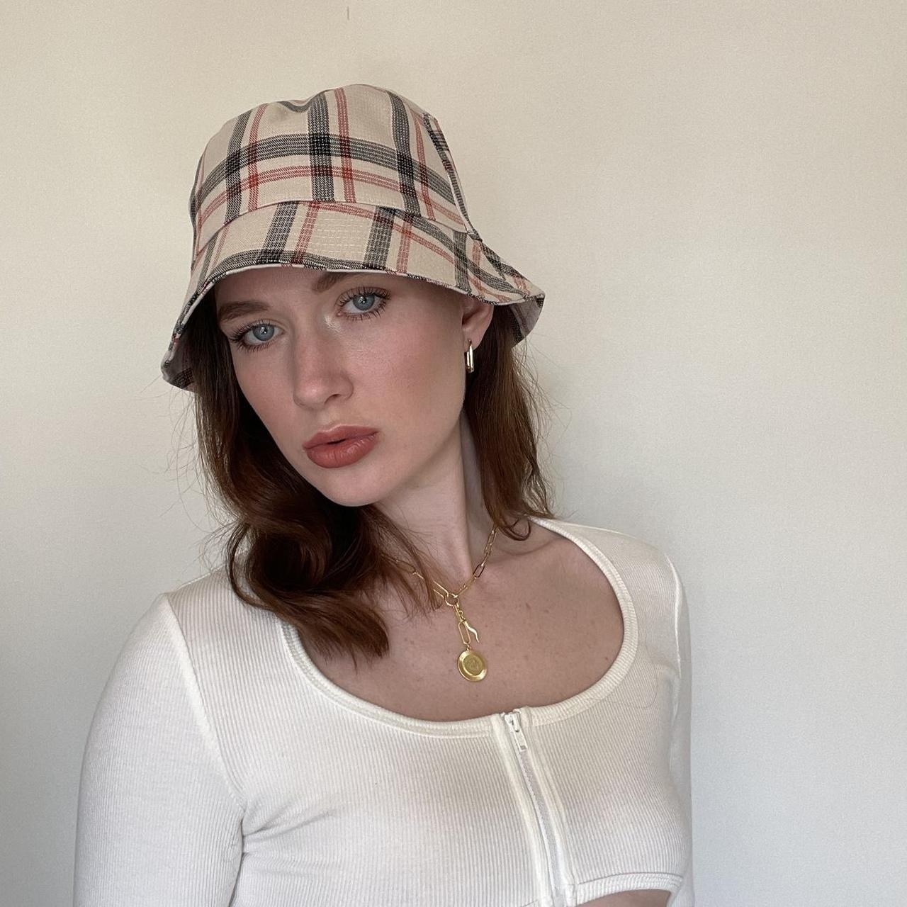 Gorgeous chequered bucket hat. Super cute and great... - Depop